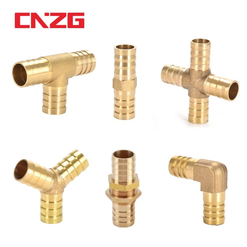 Fittings Connector Copper Pagoda Air Fuel Water Tube Brass Barb Pipe ...