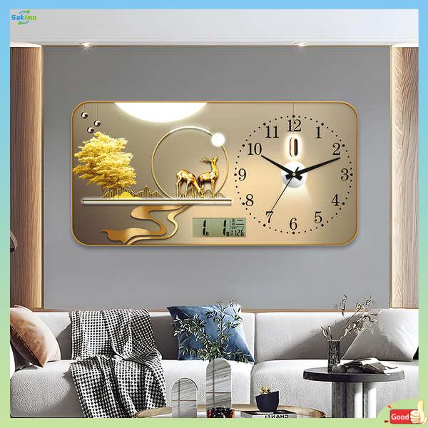 jam dinding ruang tamu jam dinding Kalendar kekal mewah, jam dinding ...