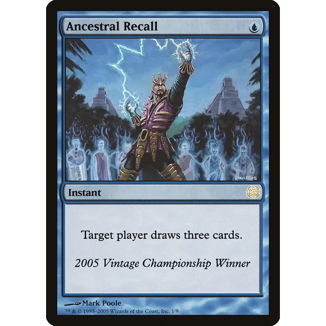 MTG Proxy Card - Ancestral Recall 2005 | Vintage Championship (OVNT) | Shopee Malaysia