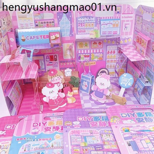 Inamazy Three-Dimensional Quiet Book DIY Material Multi-Layer Hut ...