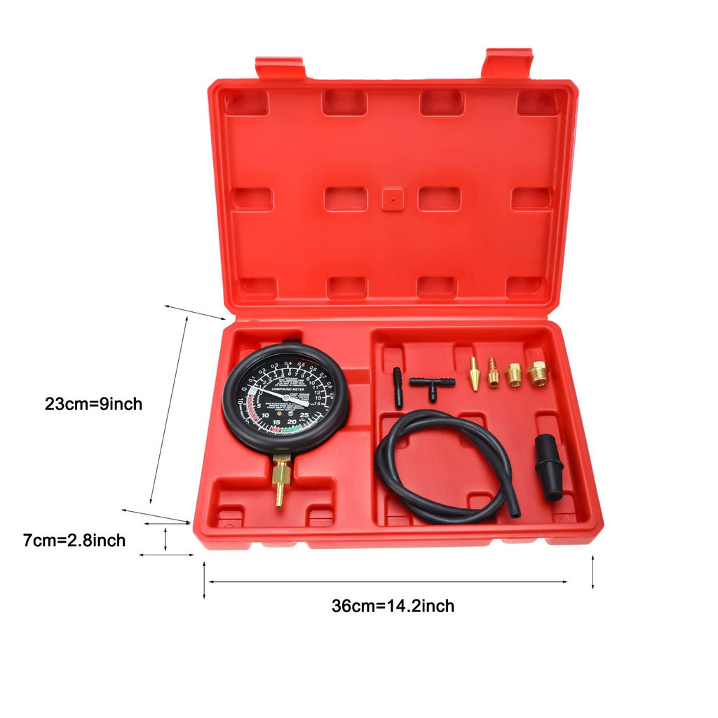 Car Vacuum and Fuel Pump Tester Gauge Kit – Fuel Pump Pressure & Vacuum ...