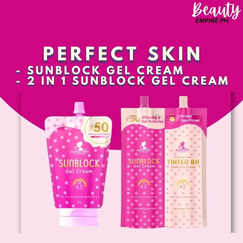 Perfect Skin Sunblock Gel Cream Spf45 | Shopee Malaysia
