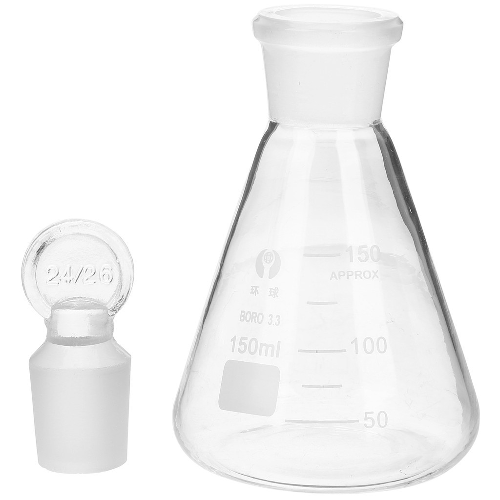 150ml Beaker Erlenmeyer Flask with Stopper Triangle Erlenmeyer Conical ...