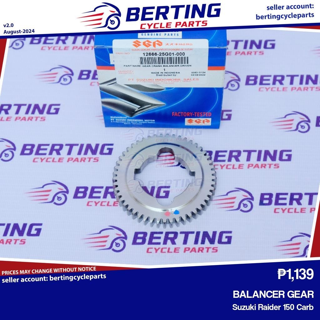SGP BALANCER GEAR Suzuki Raider 150 Carb 12666-25G01-000 | Shopee Malaysia