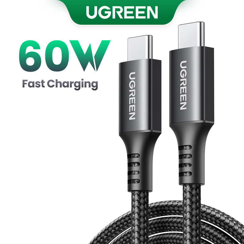 UGREEN 60W USB Type C To USB C Braided Cable For Samsung S24 Ultra iPhone 15 Pro Max Macbook ...