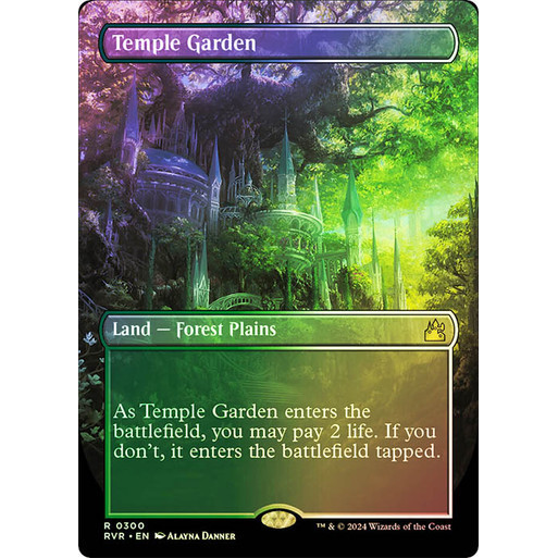 MTG Proxy Card - Temple Garden 300 (Borderless Foil) | Ravnica ...