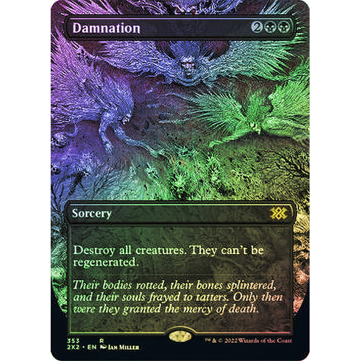 MTG Proxy Card - Damnation (Borderless Foil) | Double Masters 2022 (2X2 ...