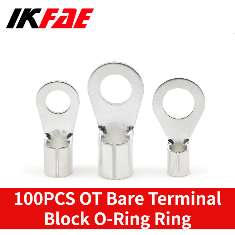 100PCS OT Terminal Block O-Ring Ring Type Terminal Block Cable Wire ...