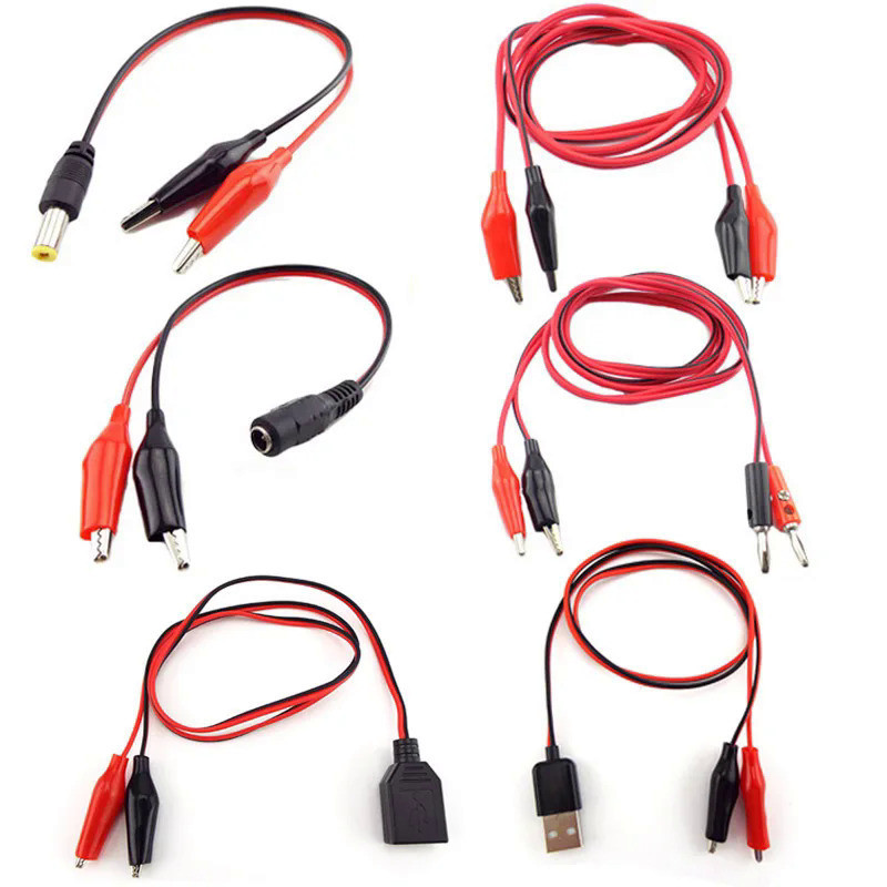Brand new Alligator Cilps to USB Plug Test Cable Lead Jumper Wire Male ...