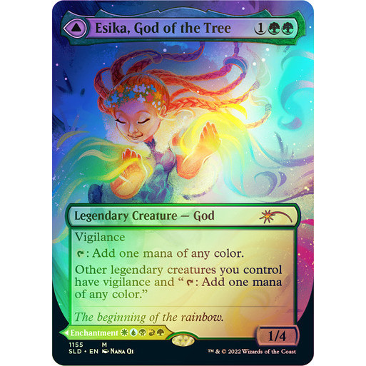 MTG Proxy Card - Esika, God of the Tree 1155 (Borderless Foil) | Secret ...