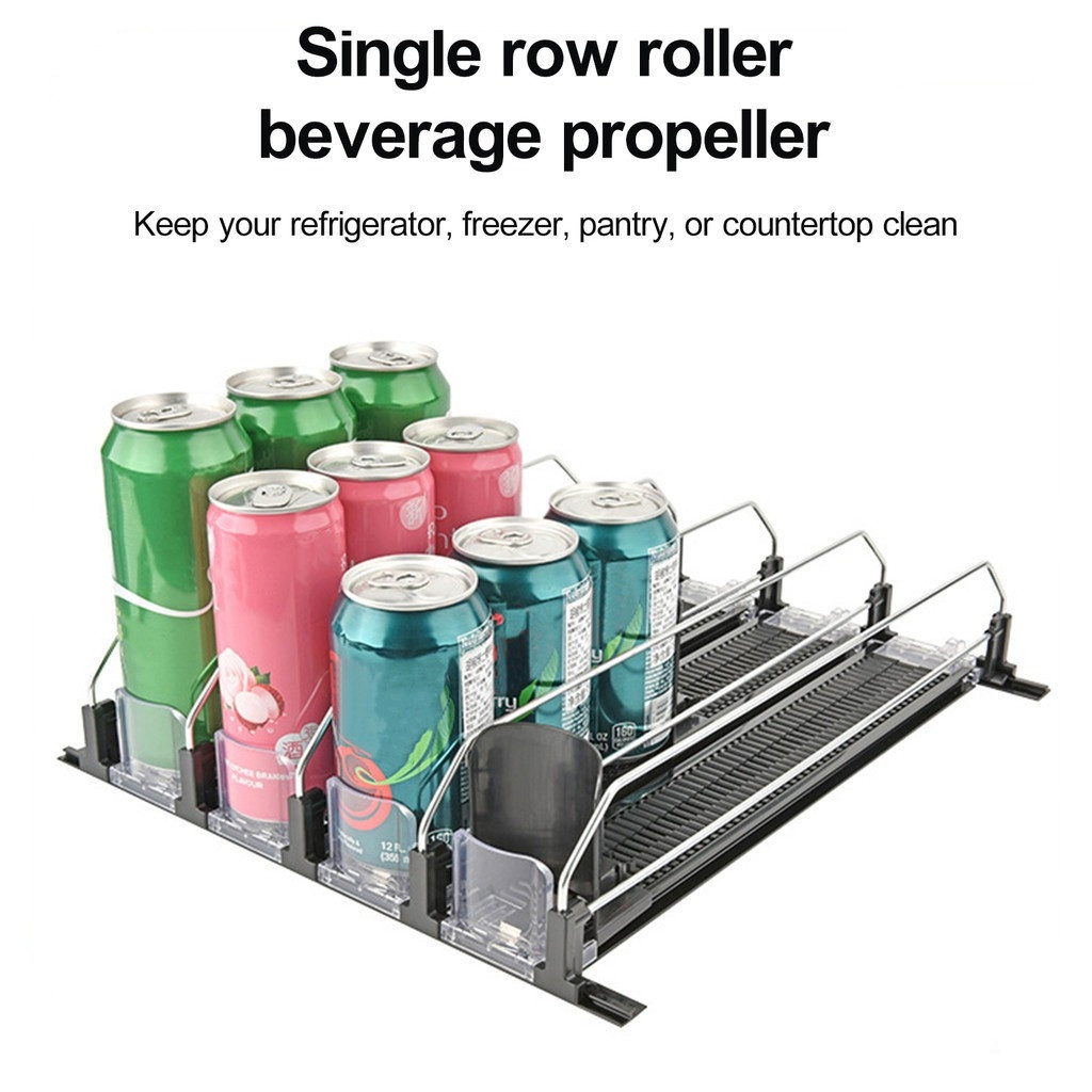 Shelf Auto Sliding Replenishment Drink Pusher Drink Organizer Stacking ...