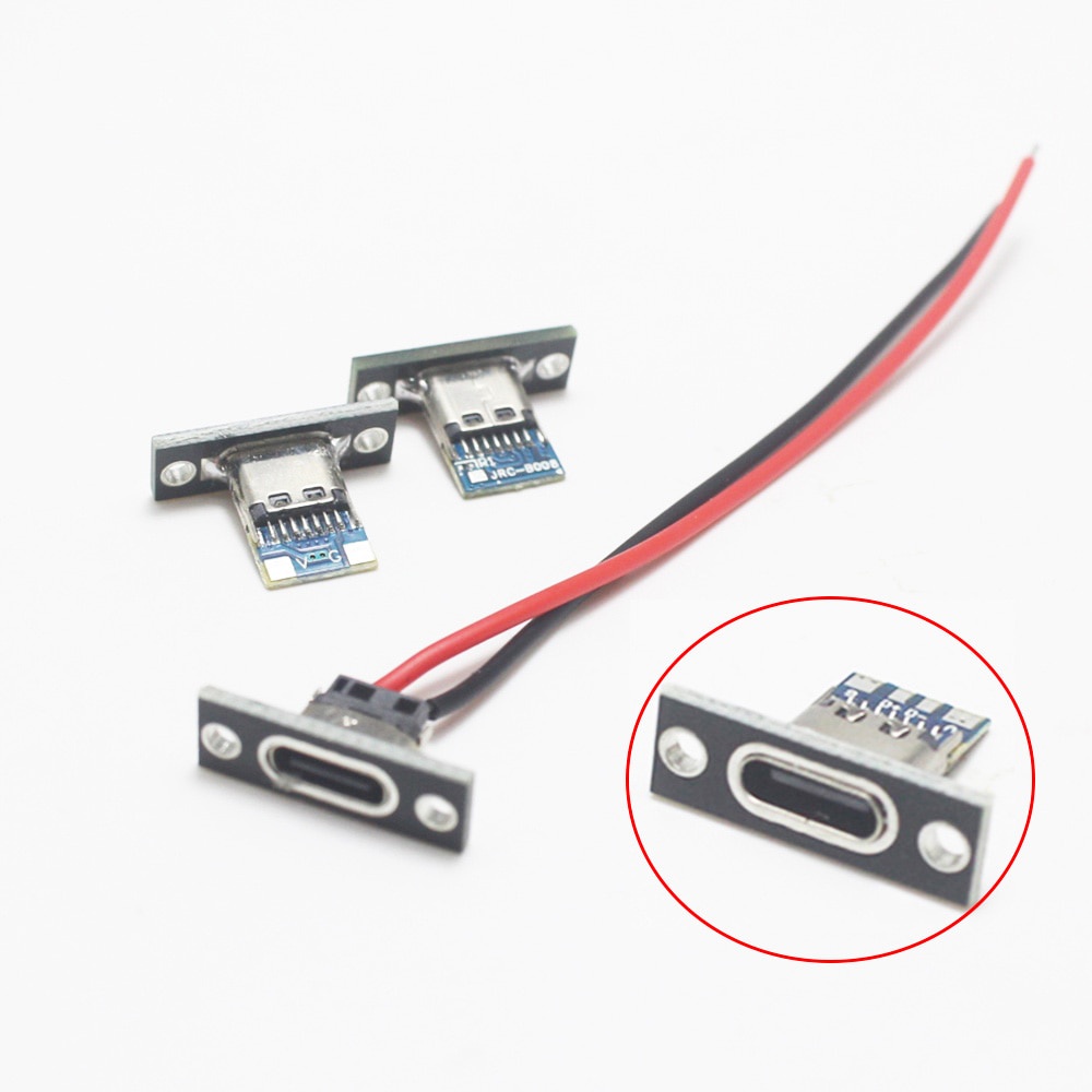 USB Jack Type-C 2Pin 2P 4P Waterproof Strip Line Of Solder Joint Female ...