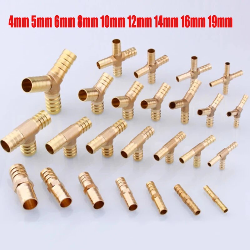 Brass Fitting Copper Pagoda Connector Pipe Fittings 2 3 4 Way Straight ...