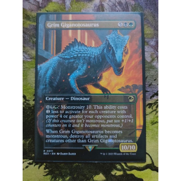 MTG - Grim Giganotosaurus - BORDERLESS - REX | Shopee Malaysia