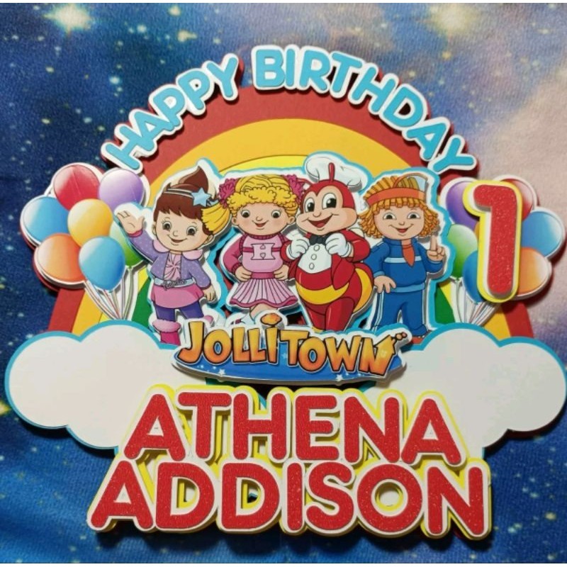 Jollibee Jollitown Customized Cake Topper | Shopee Malaysia