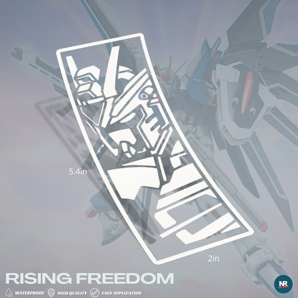 Rising Freedom Gundam Gunpla Mobile Suit Vinyl Sticker Anime Sticker ...