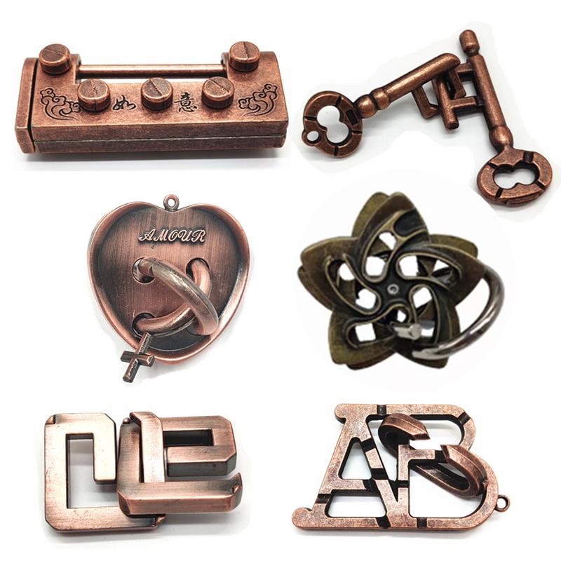 Puzzle Toys Kids Playing Training IQ Brain Teaser Letters Locks Mermaid ...