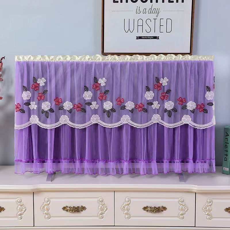 Ready Stock Fabric lace home TV cover 43/50/60 inch TV dust cover ...