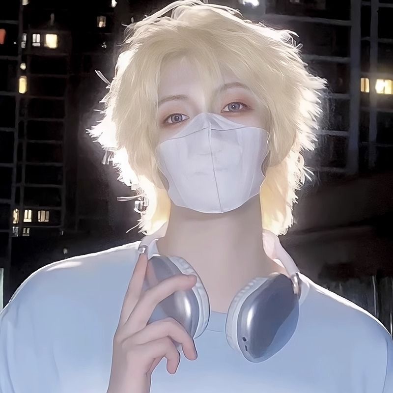 Fake Hair Male Mullet Head Short Hair Korean Version Fashion Trend Wolf ...