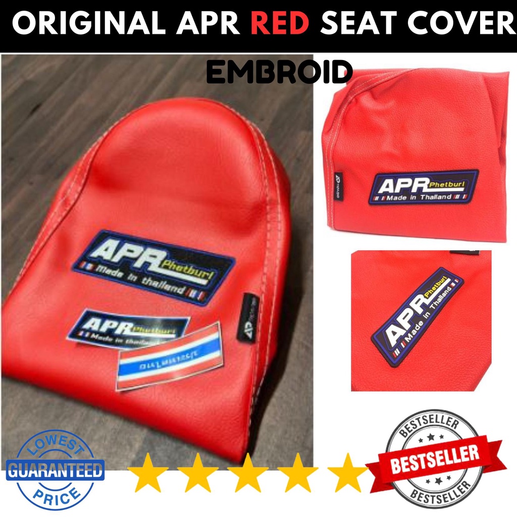 APR RED SEAT COVER FOR YAMAHA AEROX 155 THAI APR SEATCOVER RED TAHI ETIKETA BURDA LOGO | Shopee ...