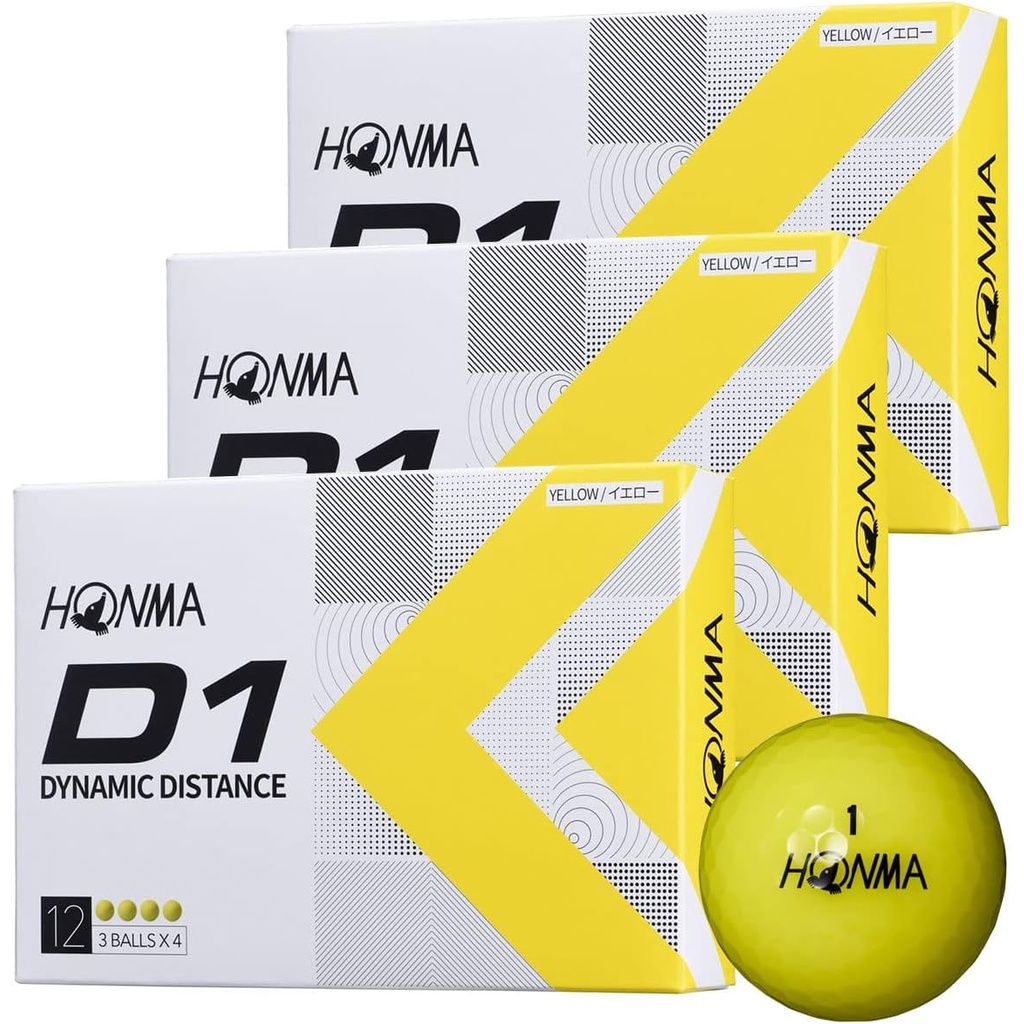 HONMA (Honma Golf) D1 2022 Golf Ball Yellow BT2201 3 Darth Set (36 ...