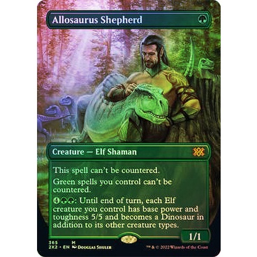MTG Proxy Card - Allosaurus Shepherd (Borderless Foil) | Double Masters 2022 (2X2) | Shopee Malaysia