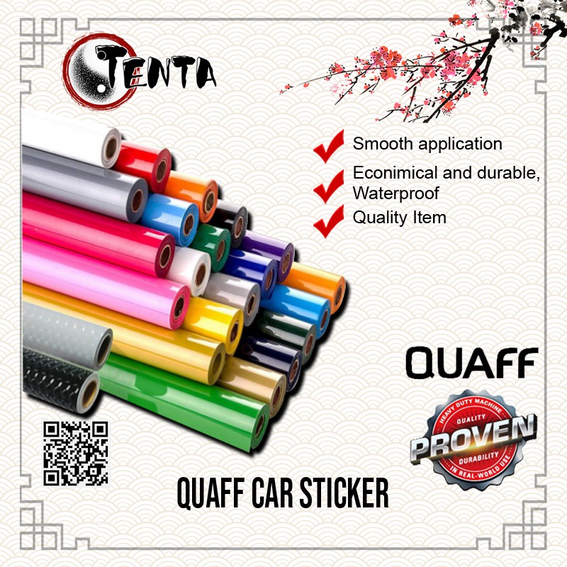 QUAFF CAR STICKER ORDINARY COLORS (10 METERS PER ROLL) | Shopee Malaysia