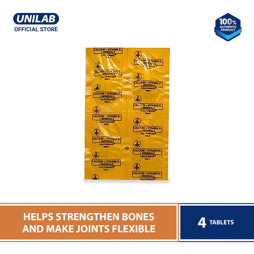 Calciumade 4 Tablets (Helps Strengthen Bones And Make Joints Flexible ...