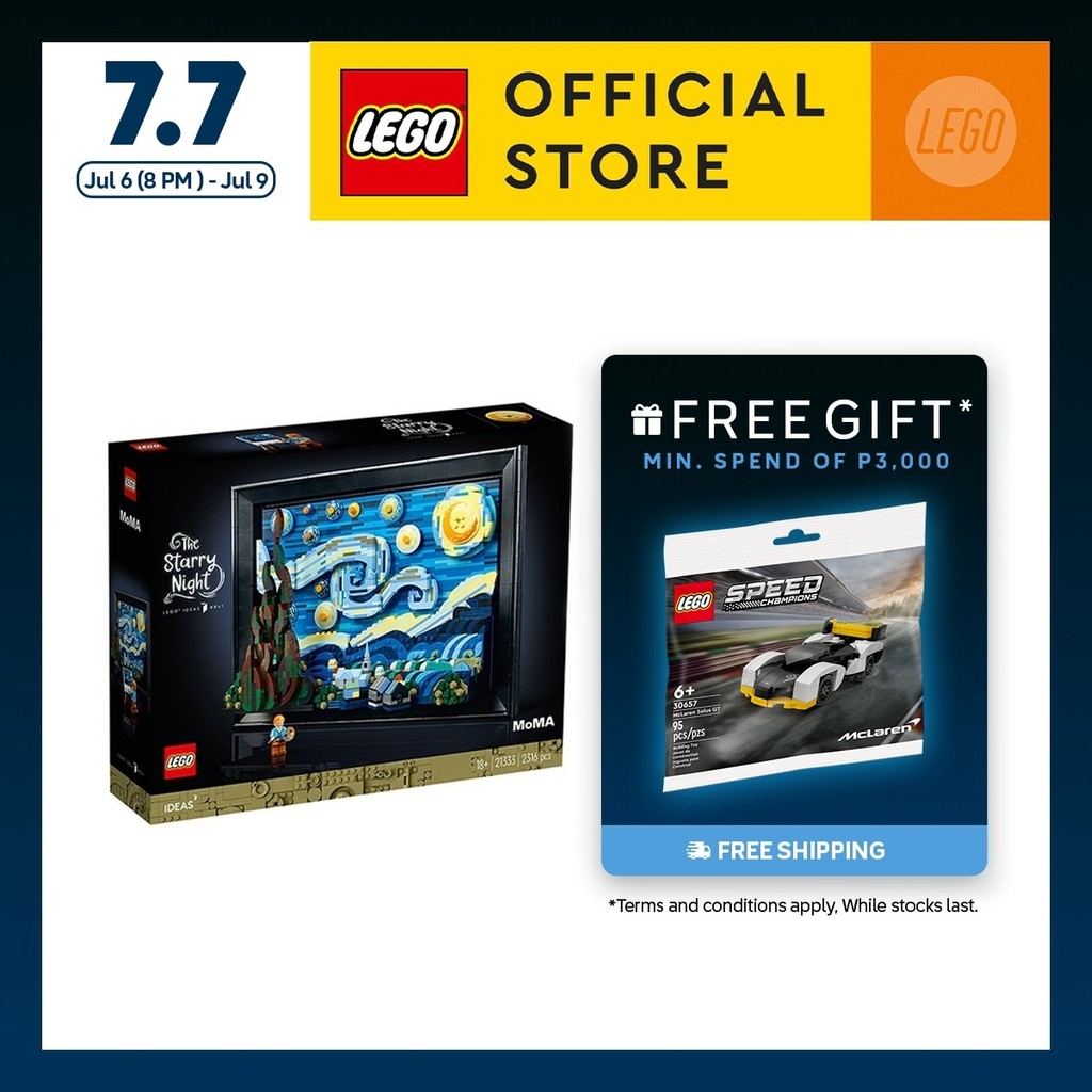 LEGO D2C Ideas 21333 Van Gogh Starry Night, Age 18+, Building Blocks ...