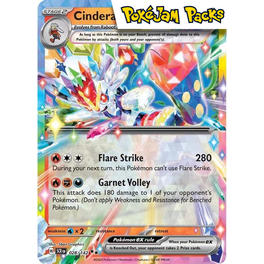 Cinderace ex - 028/142 - Ultra - Stellar Crown - Pokémon TCG | Shopee ...