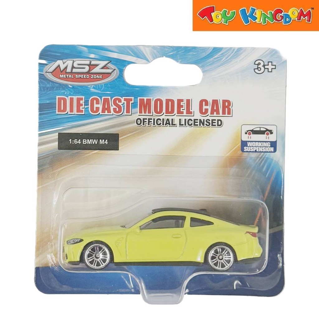 Metal Speed Zone 1:64 BMW M4 Yellow Die-cast | Shopee Malaysia