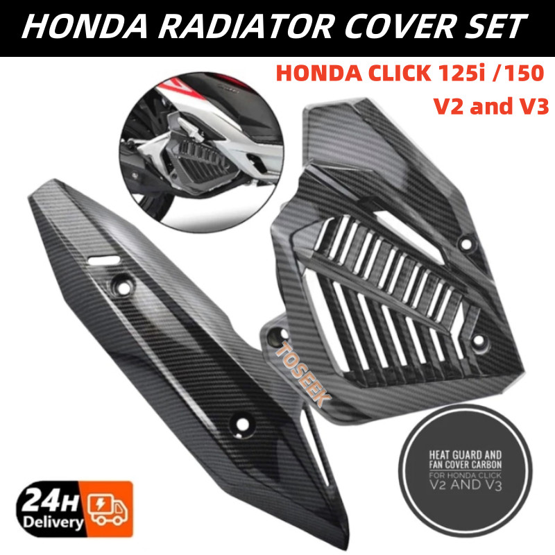HONDA RADIATOR COVER SET FOR HONDA CLICK 125i /150 V2 and V3 | Shopee ...