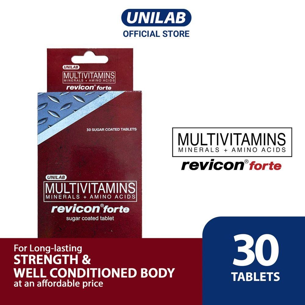 Unilab Revicon Forte Multivitamins 30 Tablets - For Long-lasting Strength and Well Conditioned ...
