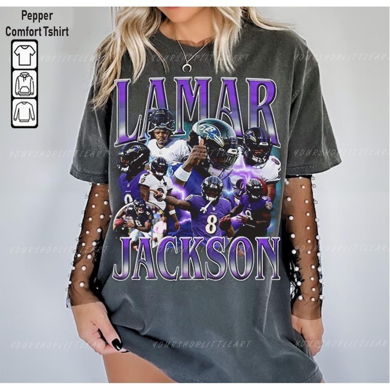 Vintage 90s Graphic Lamar Jackson Bootleg Style T-Shirt Lamar Jackson Graphic Tee Football Gift ...