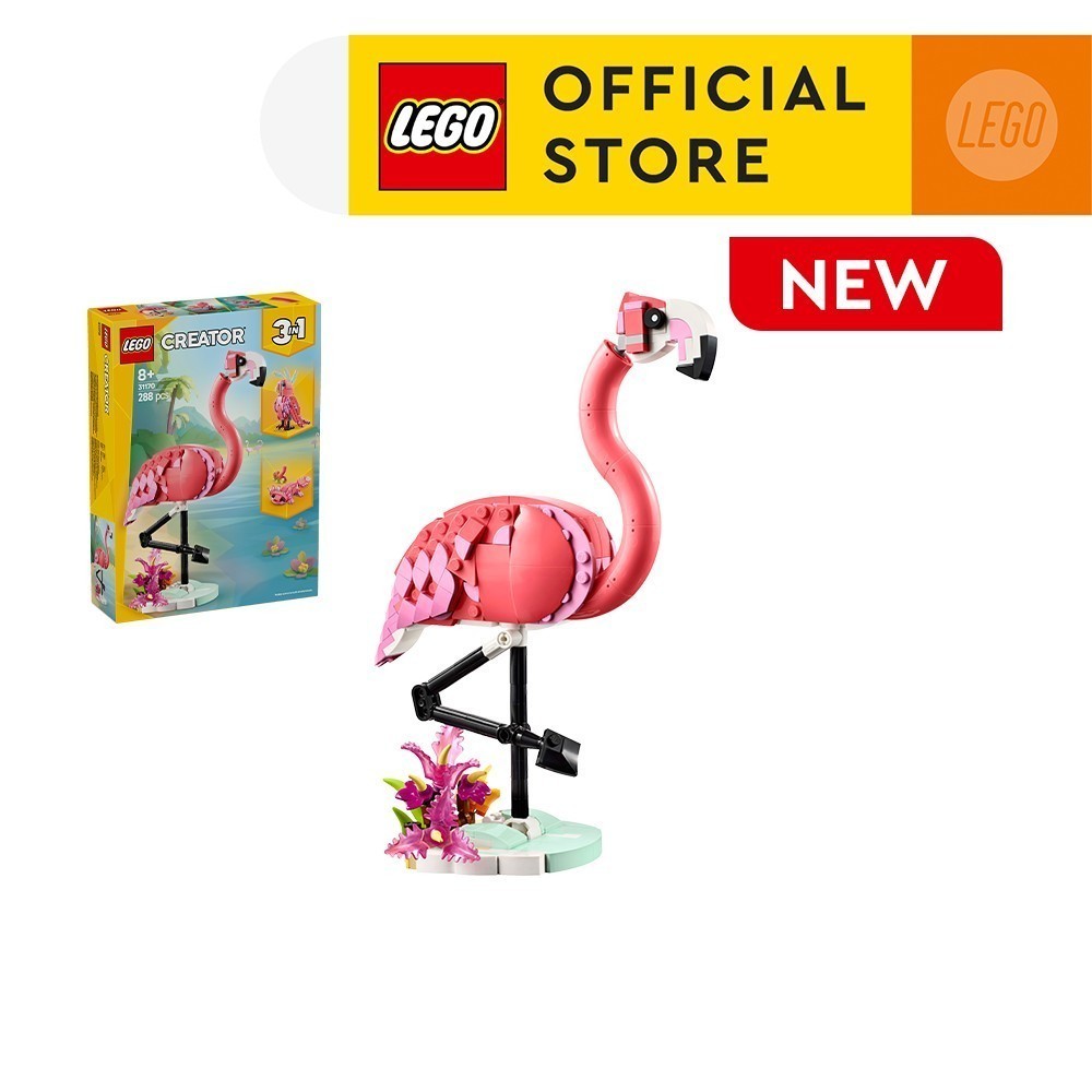 LEGO Creator 3 in 1 31170 Wild Animals: Pink Flamingo, Age 8+, Building ...