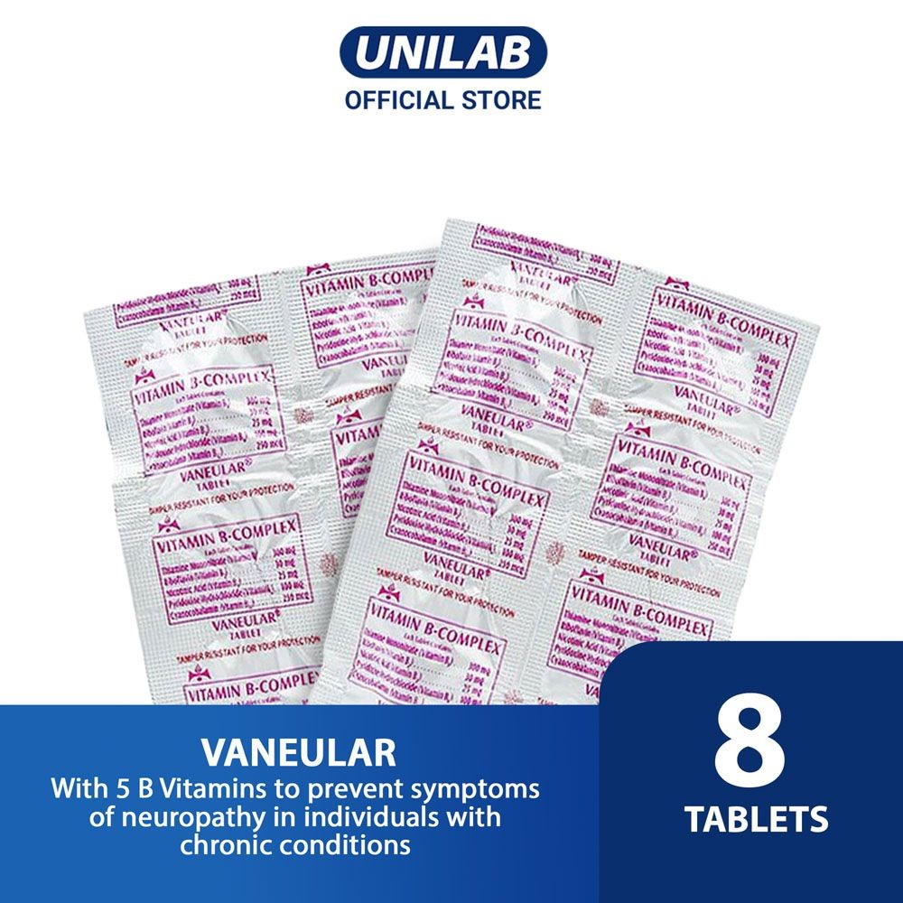 Unilab - Vaneular 8 tablets (For treatment of vitamin B deficiency and ...