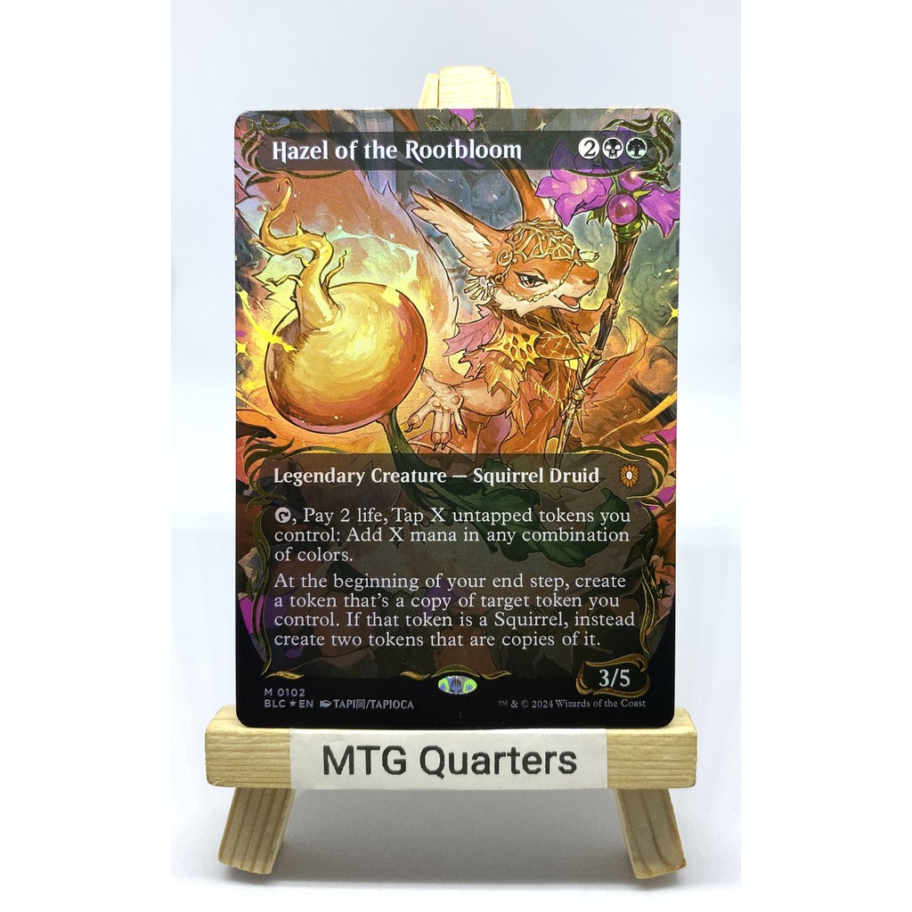 MTG Proxy Card - Hazel of the Rootbloom (Borderless Raised Foil ...
