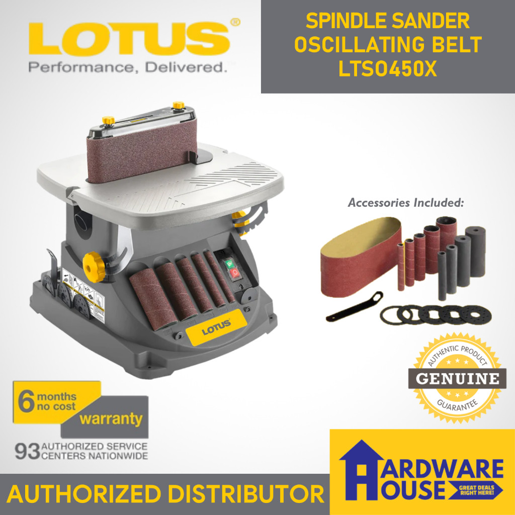 LOTUS Oscillating Belt Spindle Sander Wood Sanding Paper Machine LUTOS ...