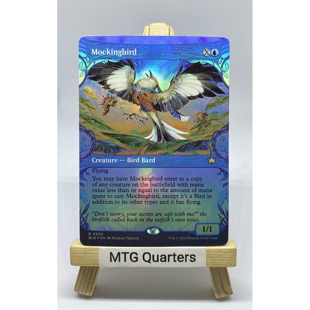 MTG Proxy Card - Mockingbird (Showcase Foil) | Bloomburrow (BLB ...