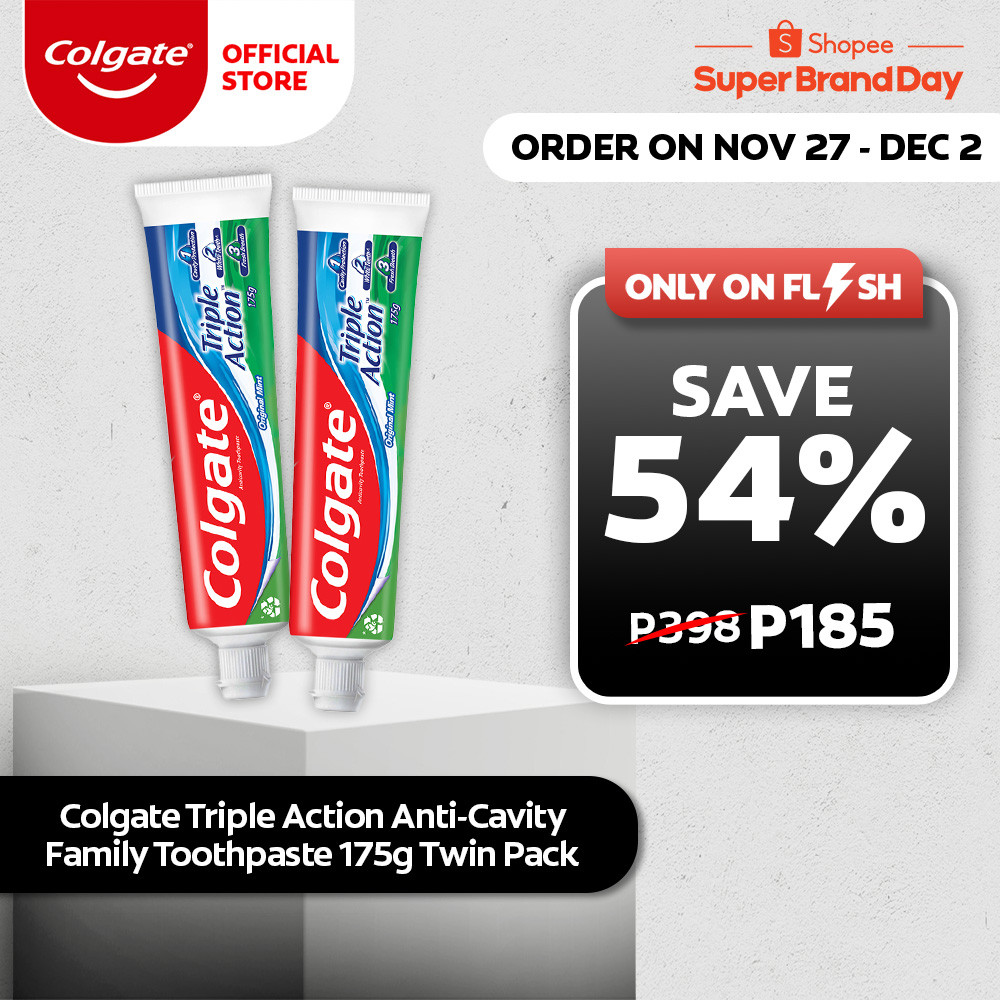 Colgate Triple Action Anti-Cavity Family Toothpaste Mint 175g Value ...