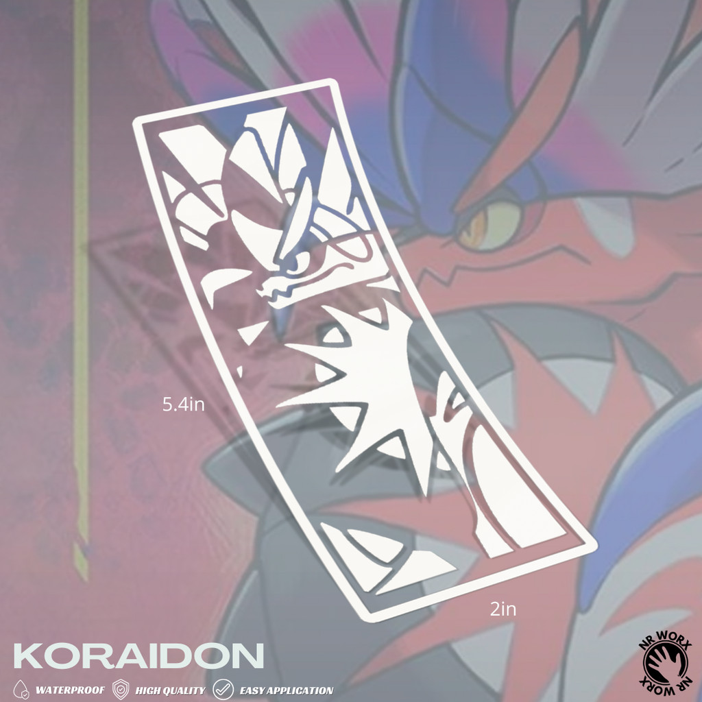 Koraidon Portrait Pokemon Scarlet Violet Vinyl Decal Anime Sticker ...