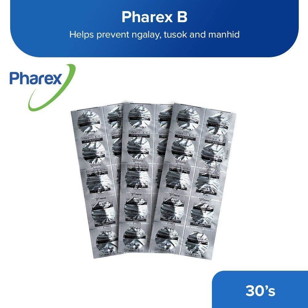 Pharex B-Complex 30 Tablets, Vitamin B1+B6+B12 - For vitamin B ...