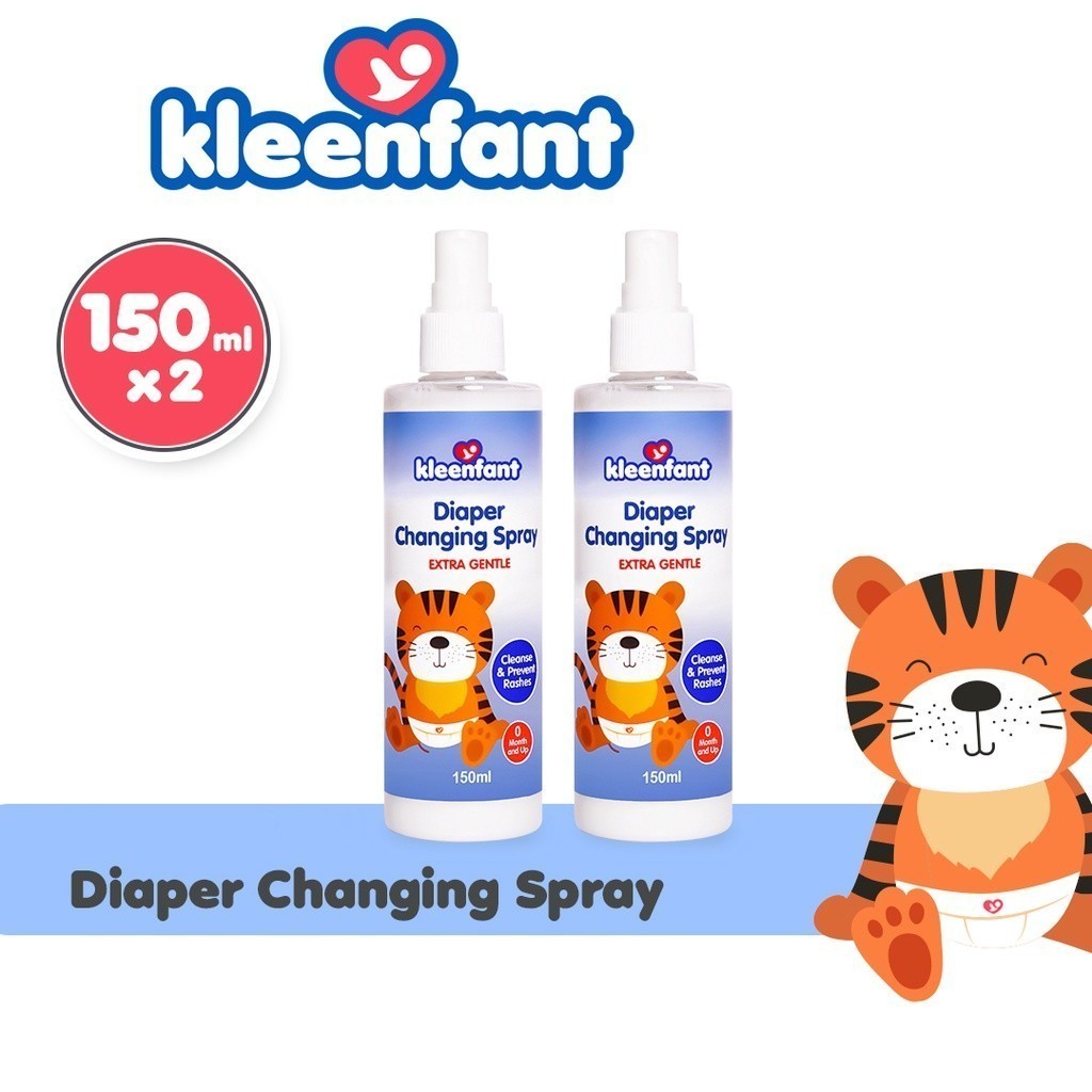 Kleenfant Diaper Changing Spray (150 ml) Set of 2 Tiny Bottle Extra ...