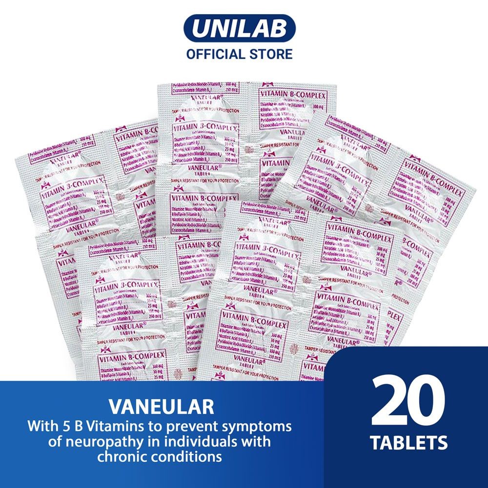 Unilab - Vaneular 20 tablets (For treatment of vitamin B deficiency and ...