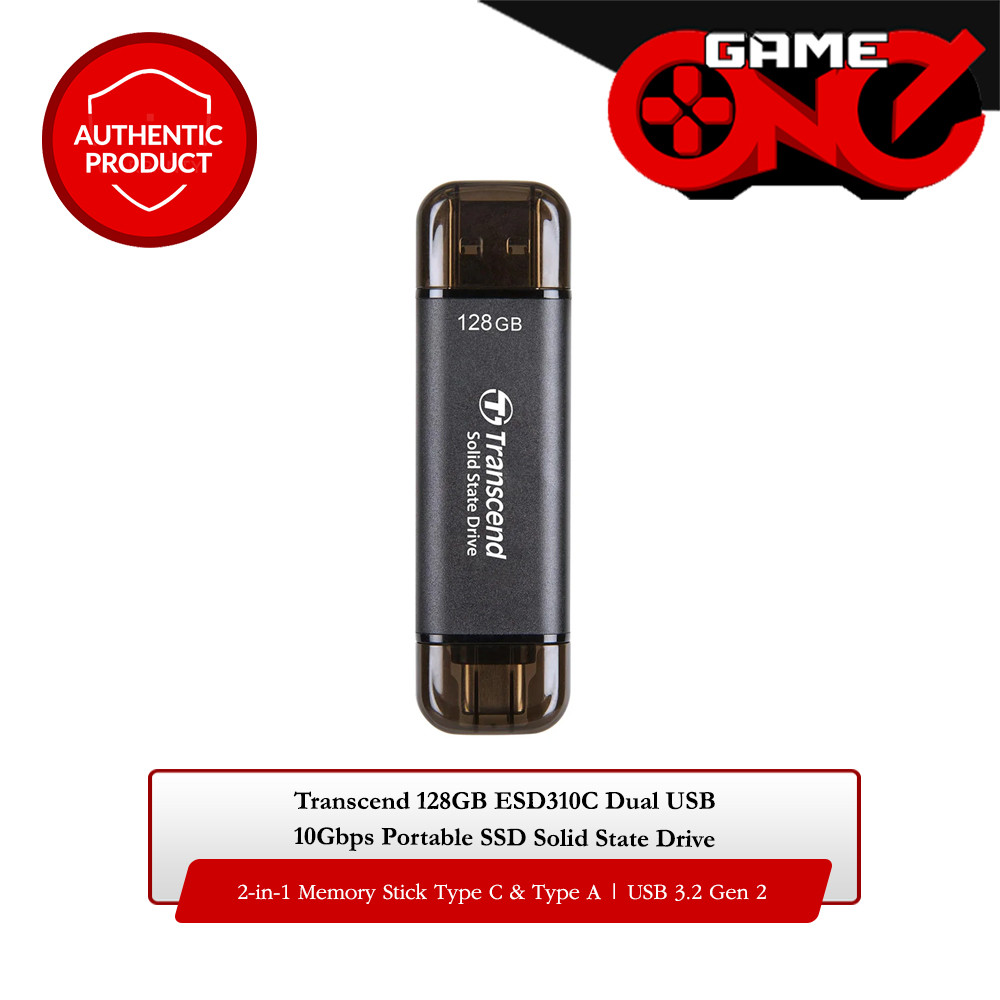 Transcend 128GB ESD310C Dual USB 10Gbps Portable SSD Solid State Drive ...