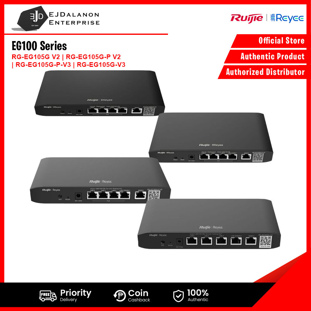 Reyee EG100 Series Cloud Managed Router | EJDalanon Enterprise | Shopee ...