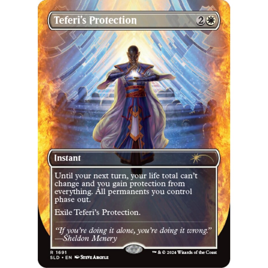 MTG Proxy Card - Teferi's Protection 1691 (Borderless) | Secret Lair ...