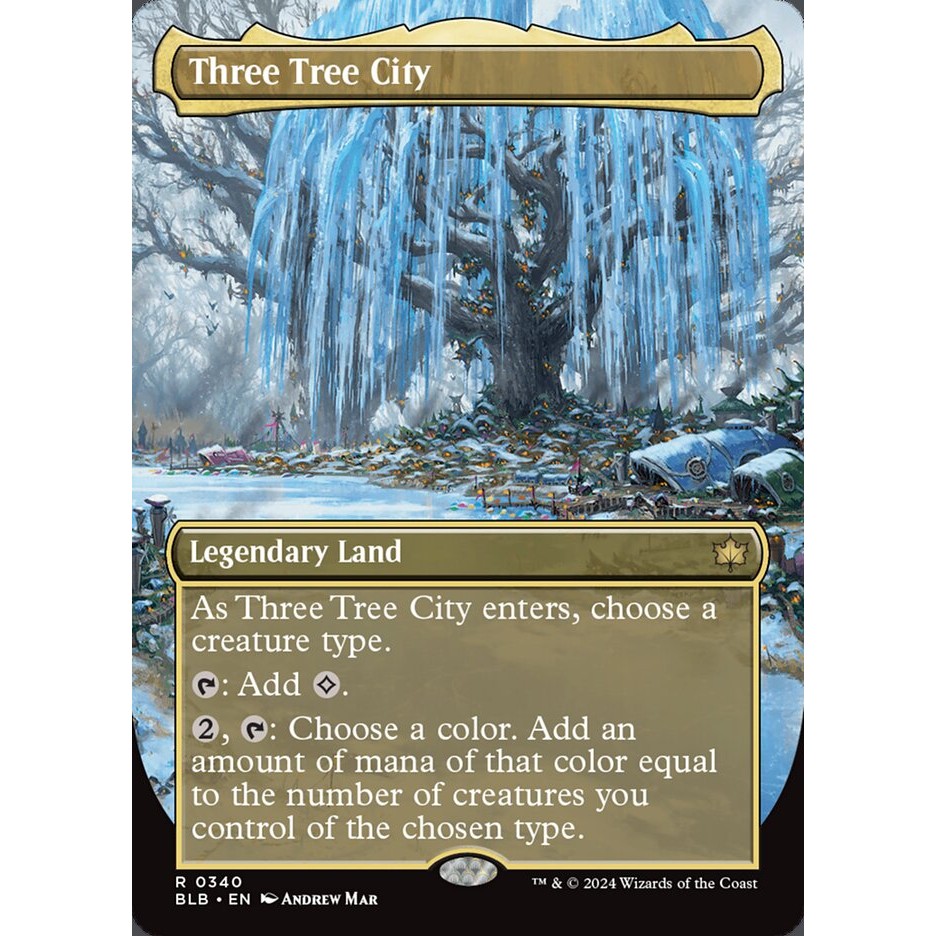 MTG Proxy Card - Three Tree City 340 (Borderless) | Bloomburrow (BLB ...