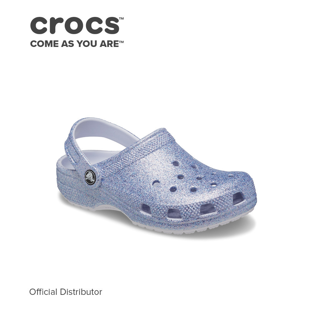 Crocs Kids' Classic Glitter Clog in Frosted Glitter | Shopee Malaysia