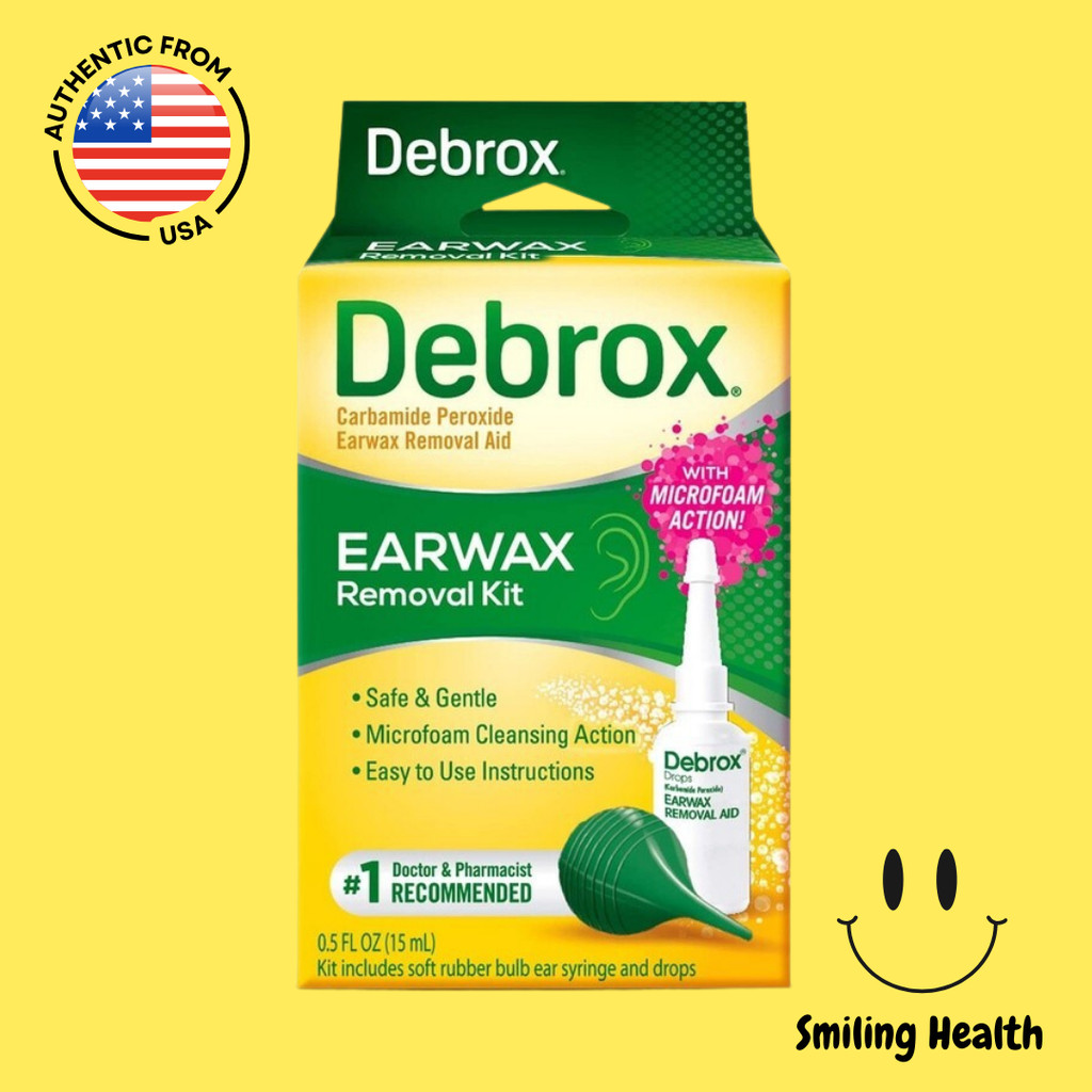 Debrox Earwax Ear Syringe And Drops With Soft Rubber Bulb 0.5 Fl Oz ...